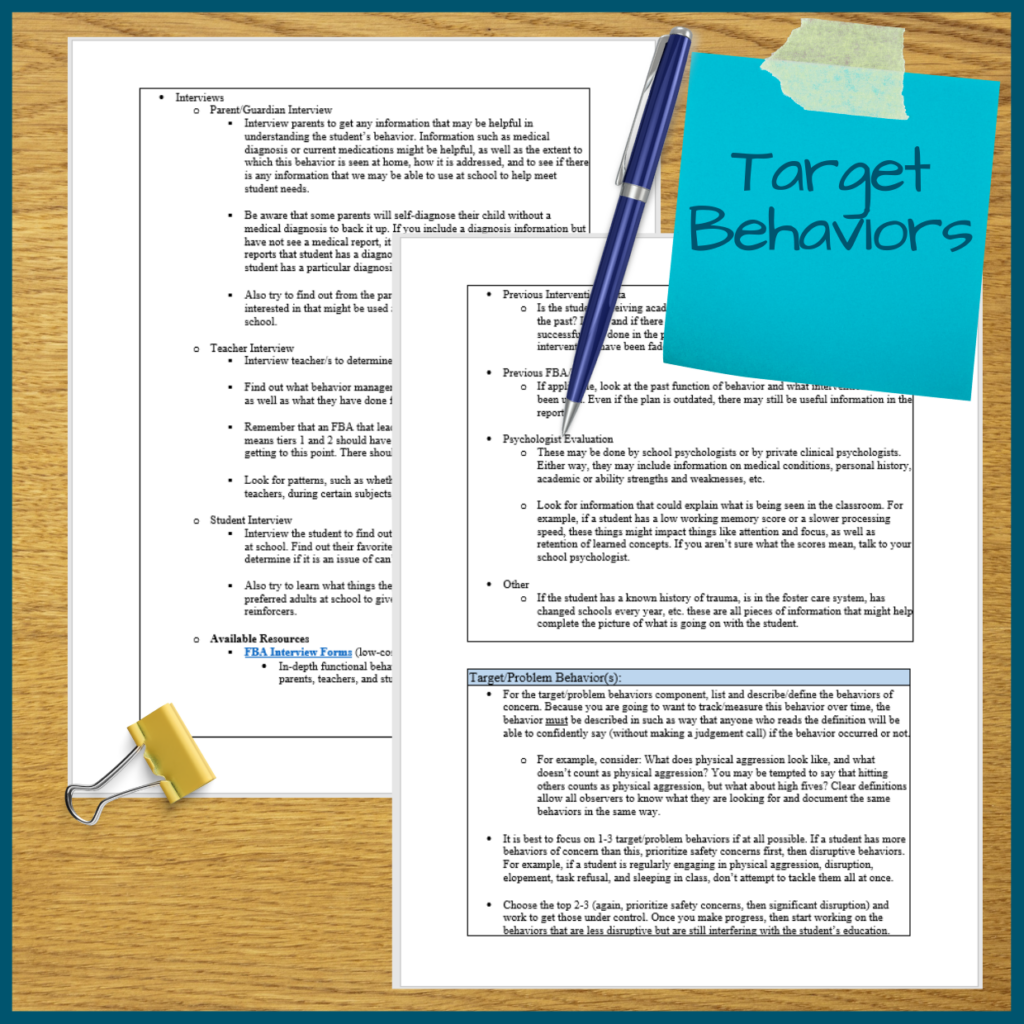 Example of FBA | Made By Teachers