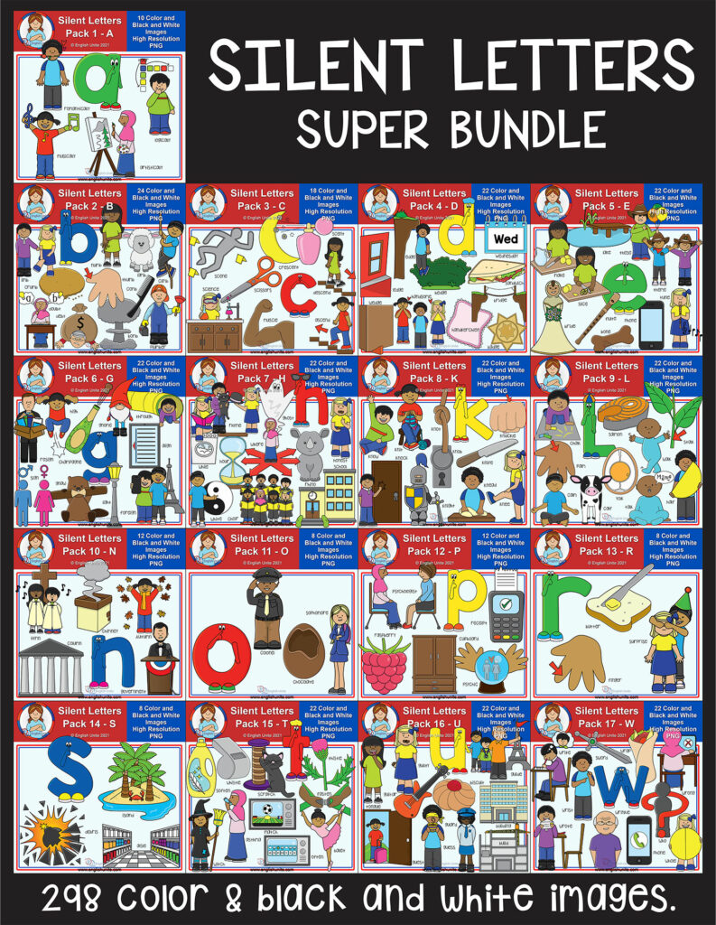 Clip Art - Silent Letters Bundle | Made By Teachers