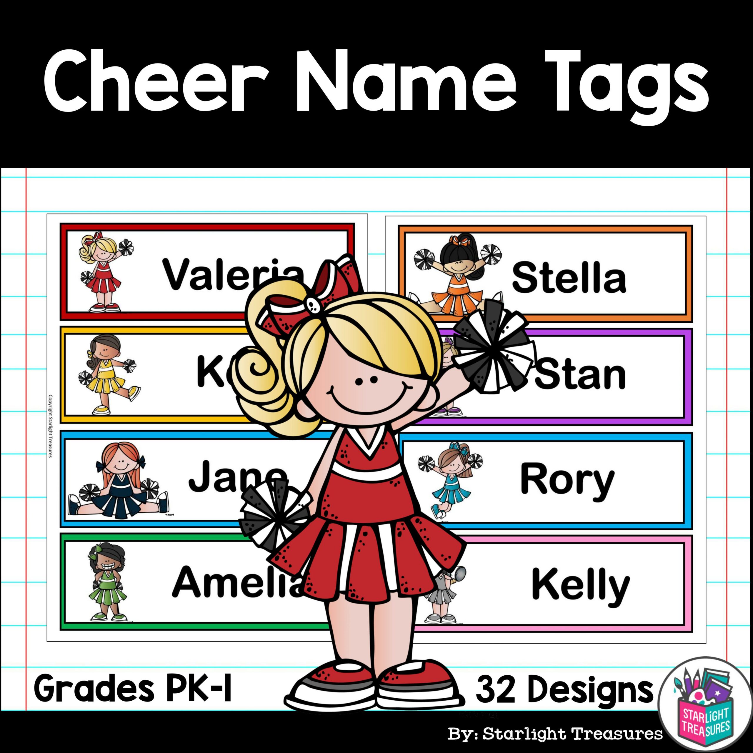 Cheerleading Desk Name Tags - Editable | Made By Teachers