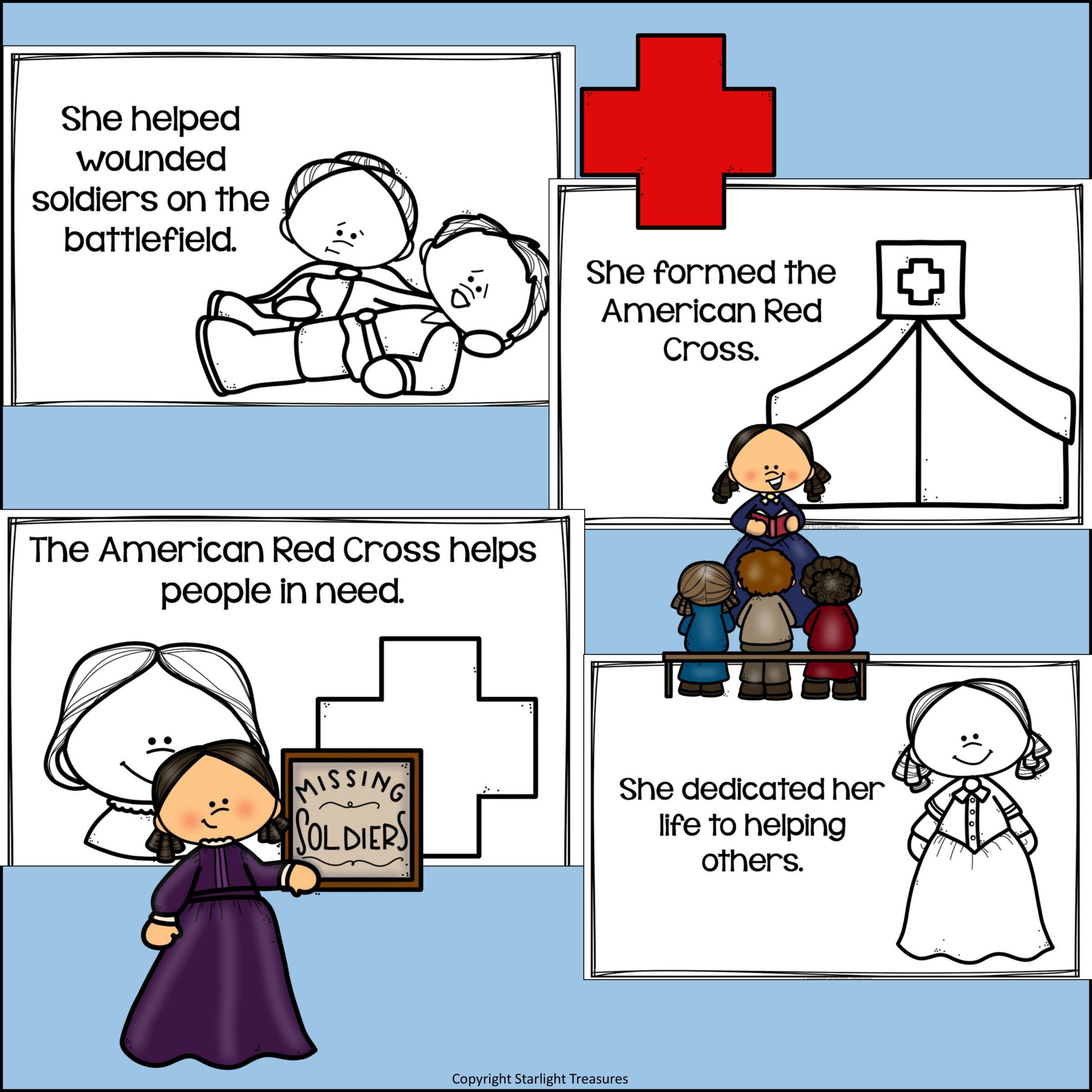 Clara Barton Mini Book for Early Readers: Women's History Month | Made ...