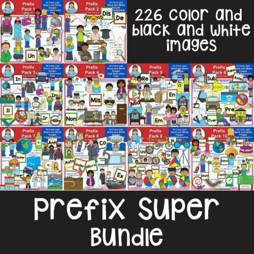 Clip Art - Prefix Super Bundle | Made By Teachers