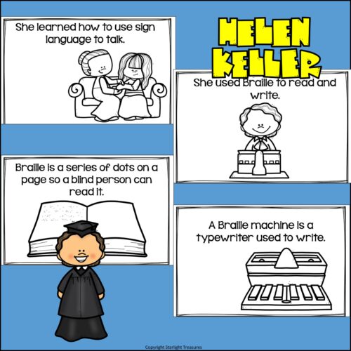 Helen Keller Mini Book for Early Readers: Women's History Month | Made ...