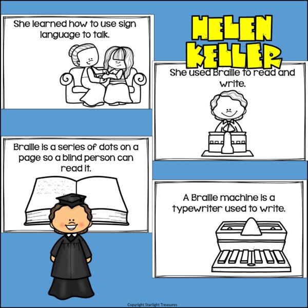 Helen Keller Mini Book for Early Readers: Women's History Month | Made ...