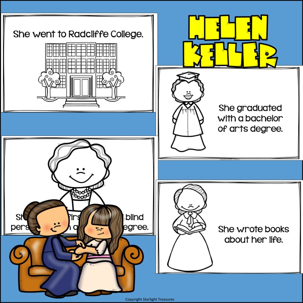 Helen Keller Mini Book for Early Readers: Women's History Month | Made ...