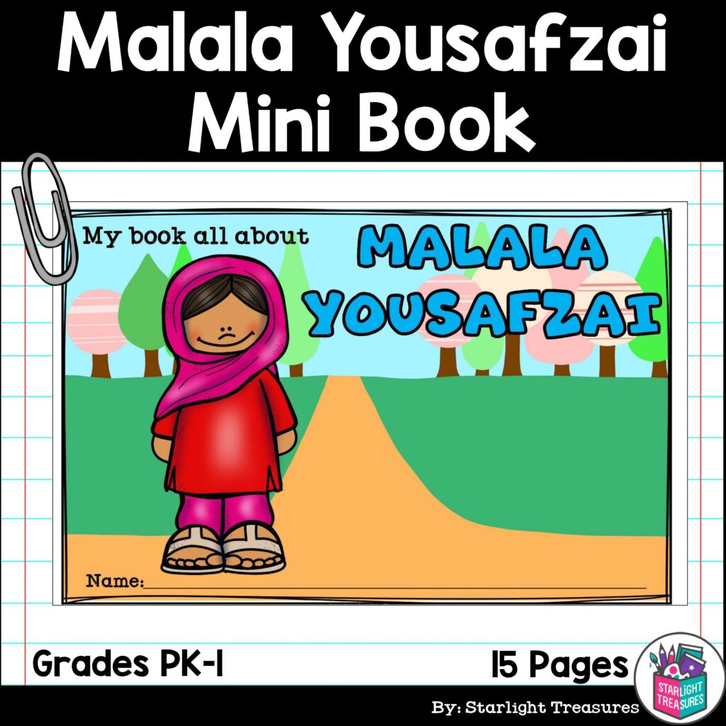 Malala Yousafzai Mini Book for Early Readers: Women's History Month ...