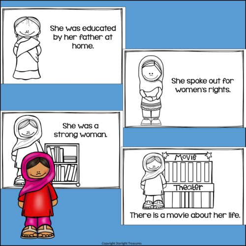 Malala Yousafzai Mini Book for Early Readers: Women's History Month ...