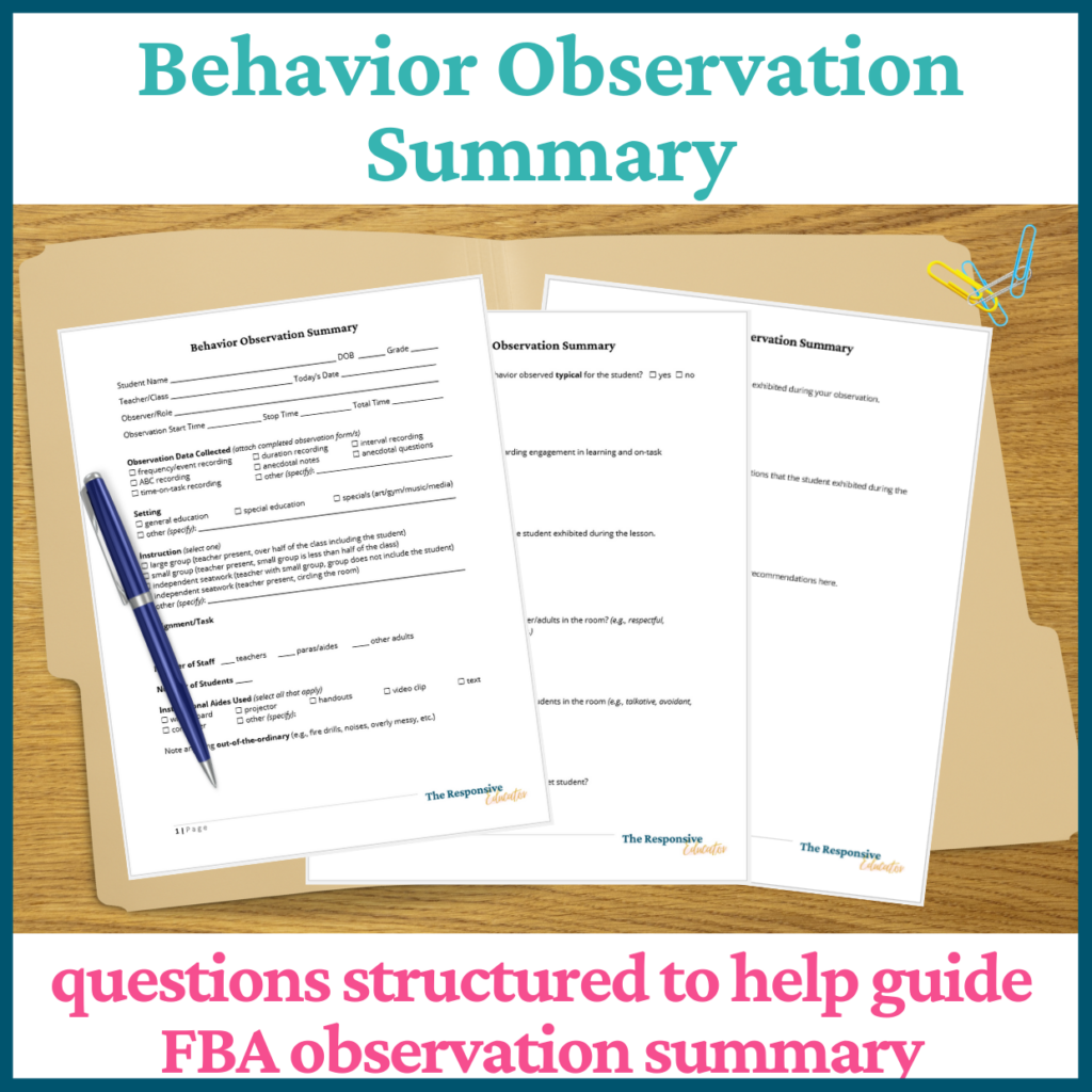 FBA BIP | Made By Teachers