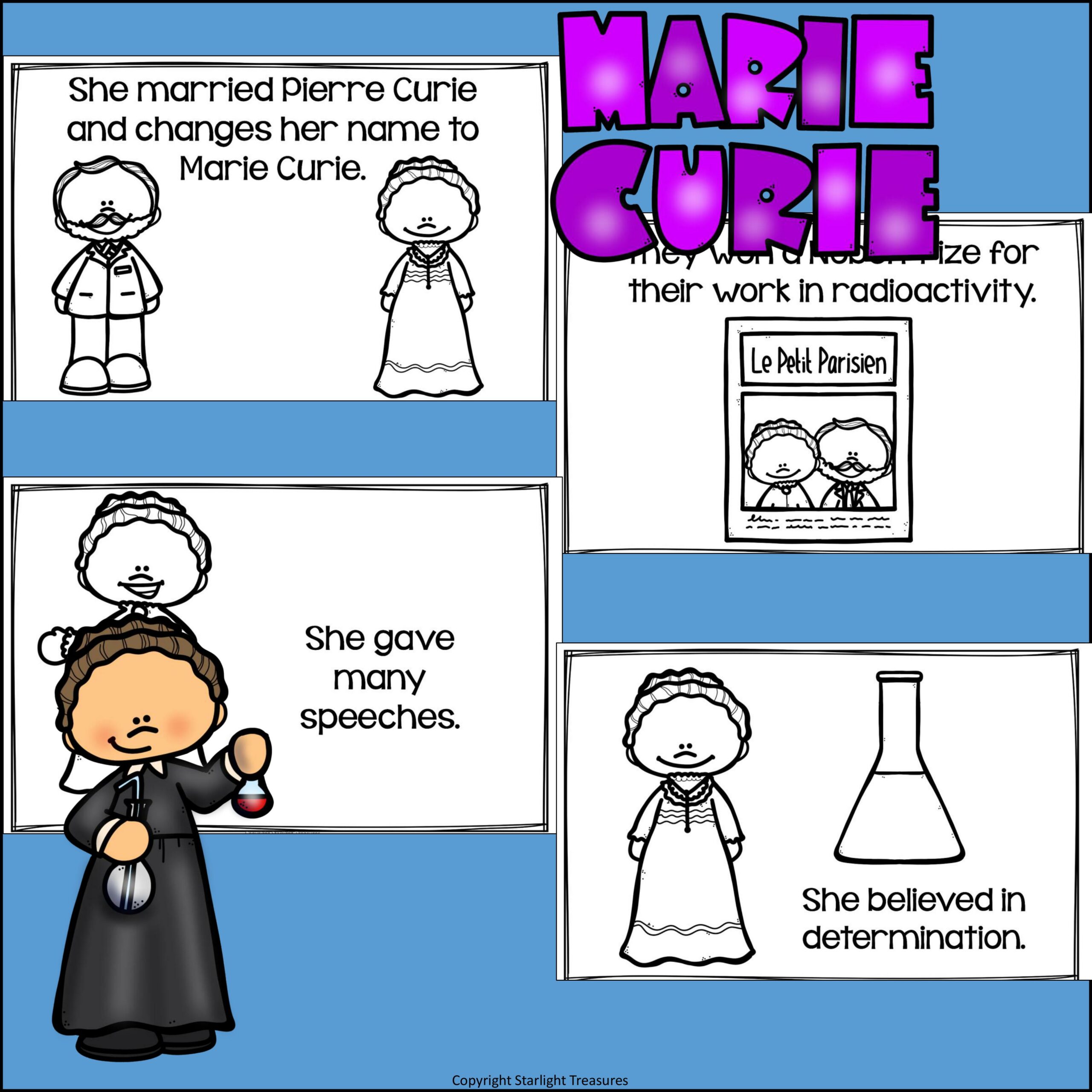 Marie Curie Mini Book for Early Readers: Women's History Month | Made ...