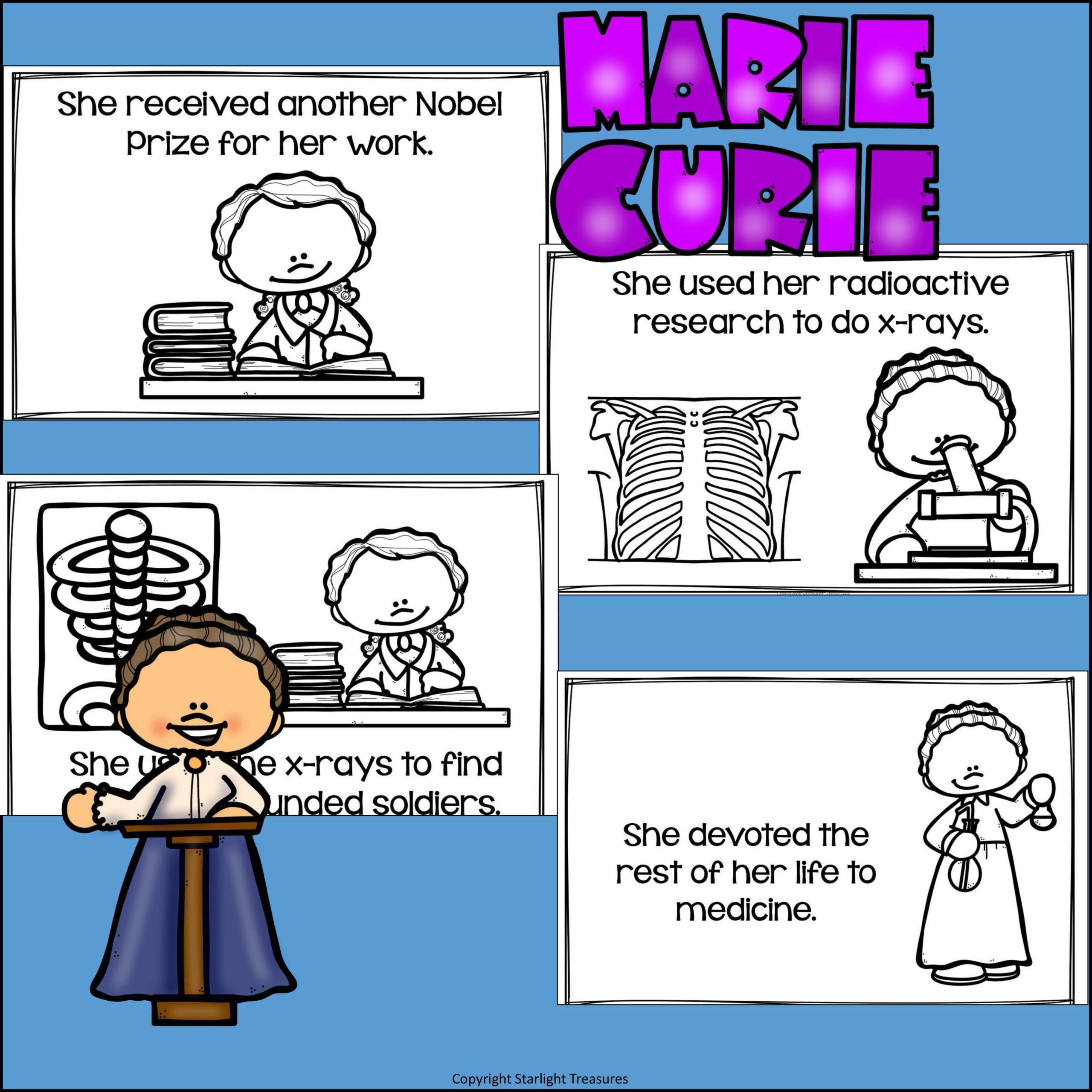 Marie Curie Mini Book for Early Readers: Women's History Month | Made ...