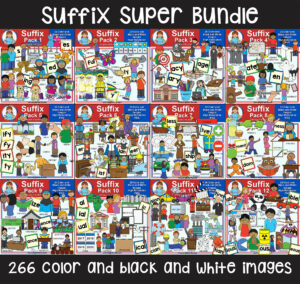 Clip Art - Suffix Bundle | Made By Teachers