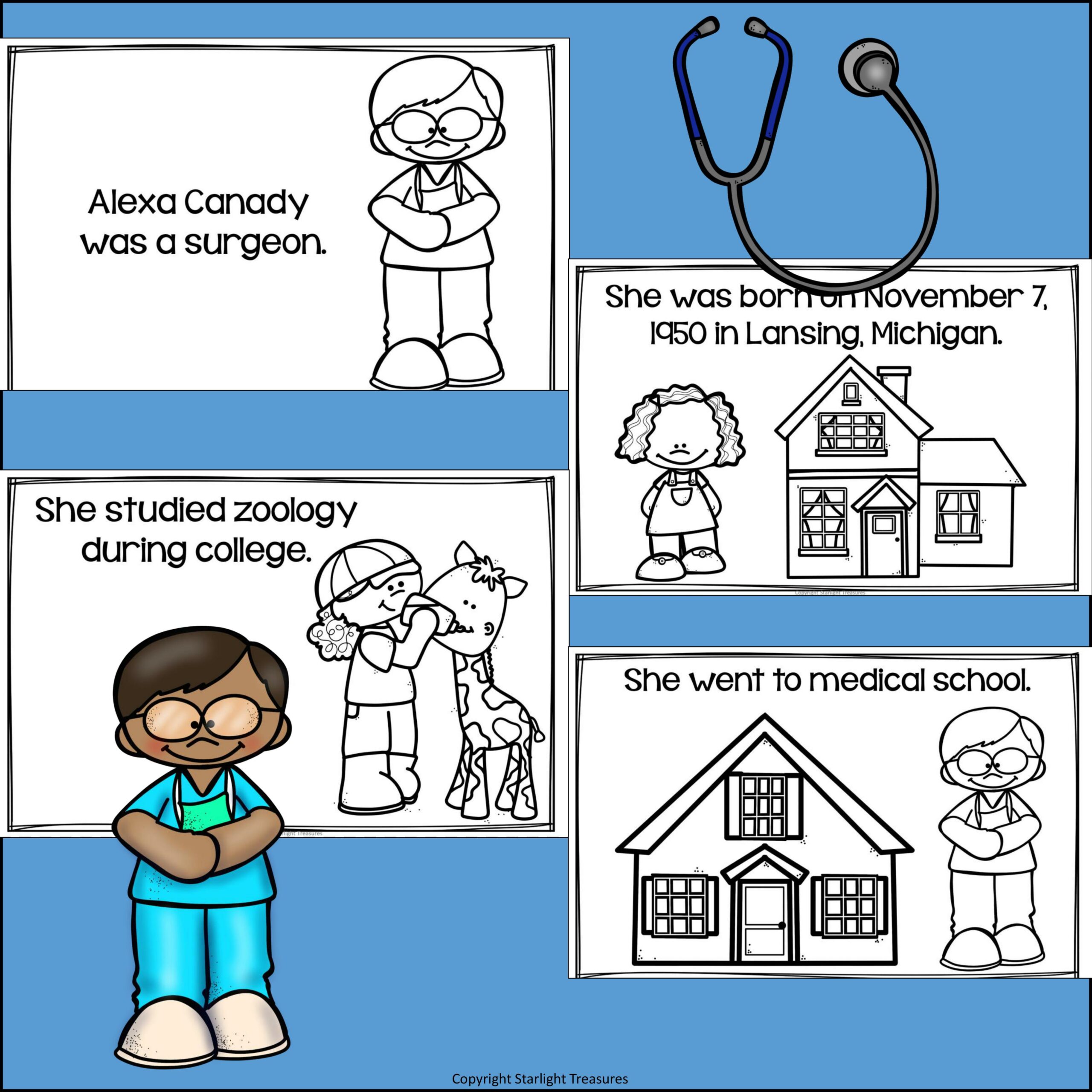 Alexa Canady Mini Book for Early Readers: Women's History Month | Made ...