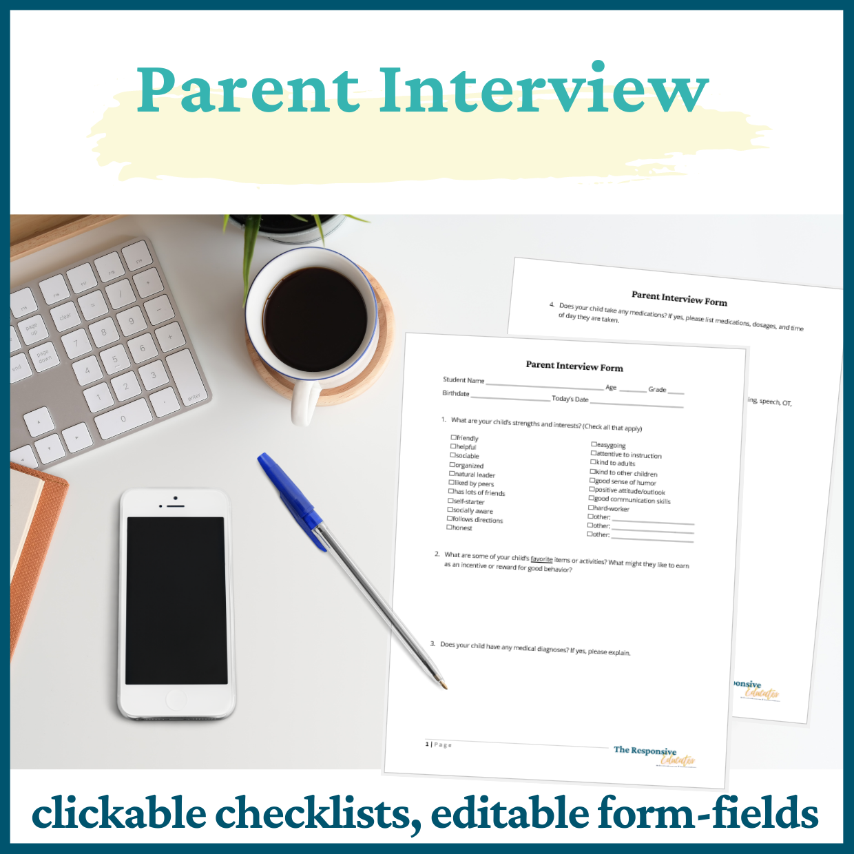 FBA Interview Forms | Made By Teachers