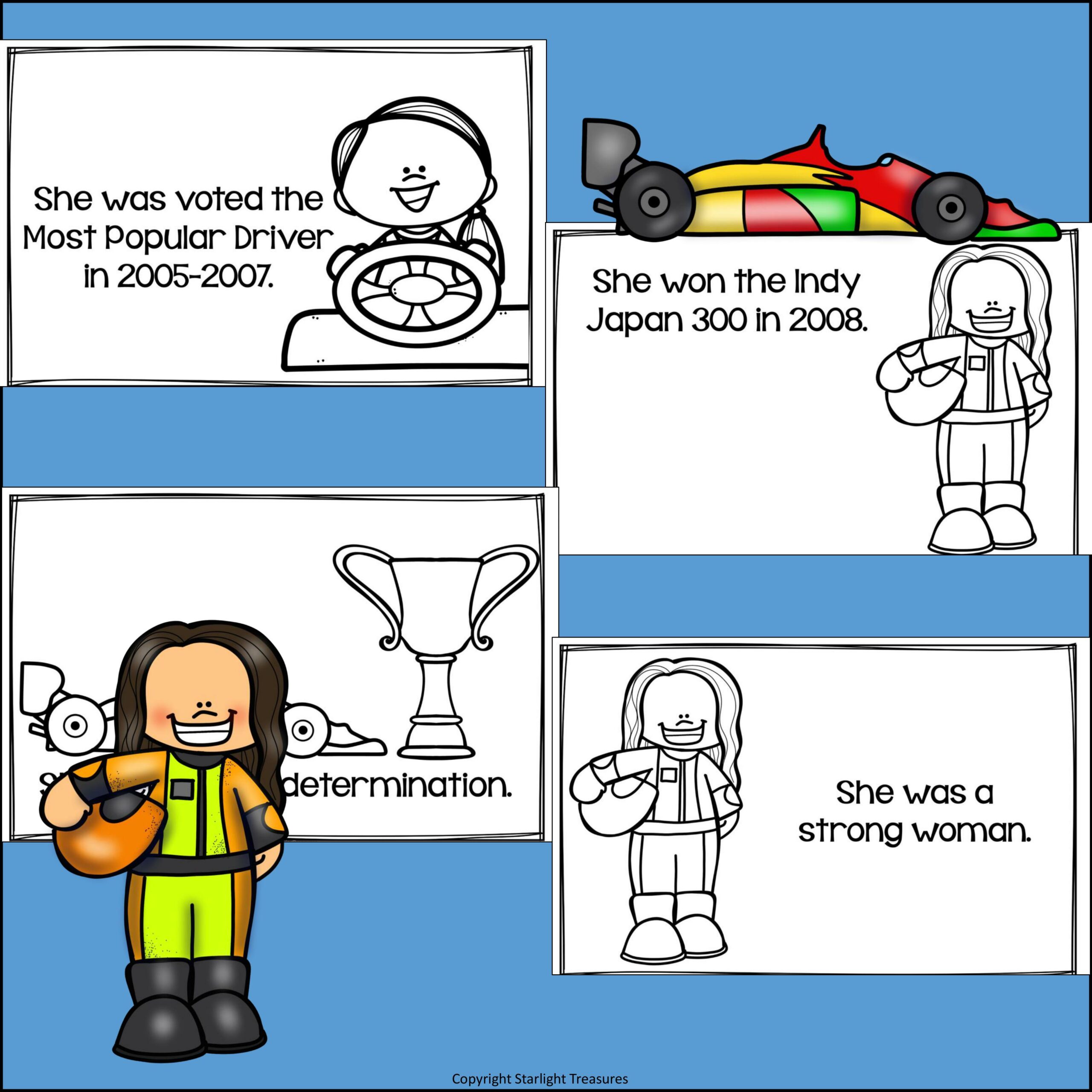 Danica Patrick Mini Book for Early Readers: Women's History Month ...