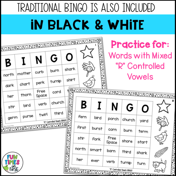 R Controlled Vowels Phonics Bingo Games - No Prep Bossy R Phonics Games ...