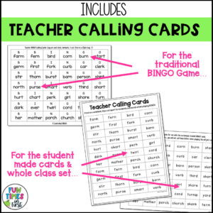 R Controlled Vowels Phonics Bingo Games - No Prep Bossy R Phonics Games ...