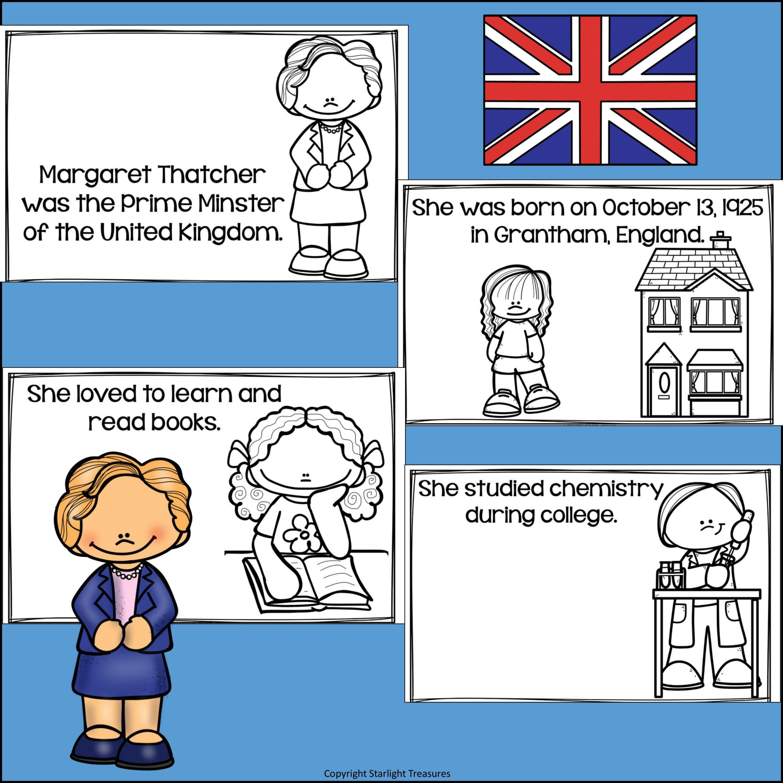 Margaret Thatcher Mini Book for Early Readers: Women's History Month ...