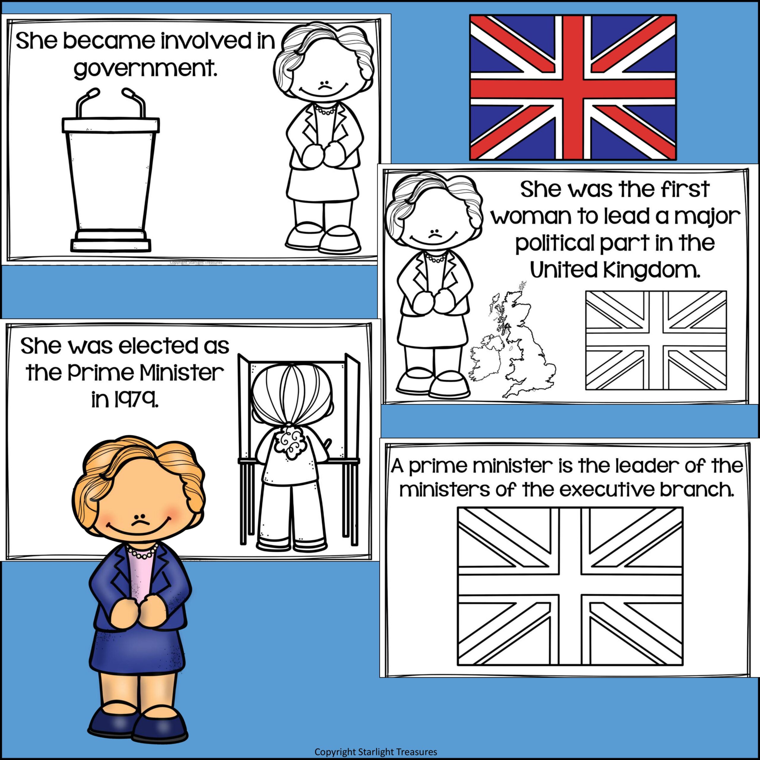 Margaret Thatcher Mini Book for Early Readers: Women's History Month ...