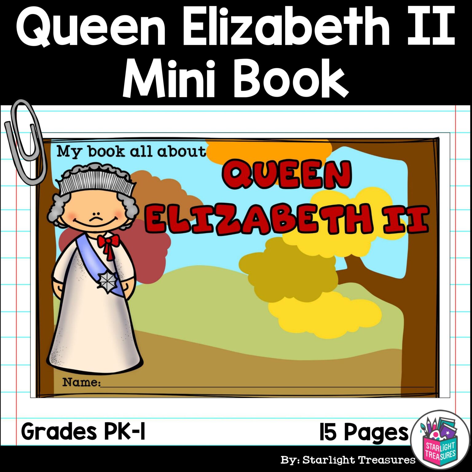 Queen Elizabeth II Mini Book for Early Readers: Women's History Month ...