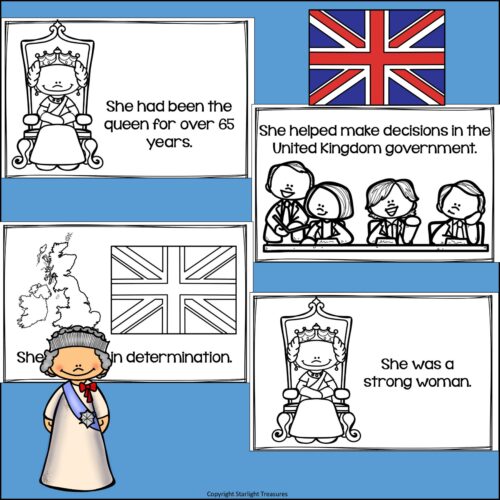 Queen Elizabeth II Mini Book for Early Readers: Women's History Month ...