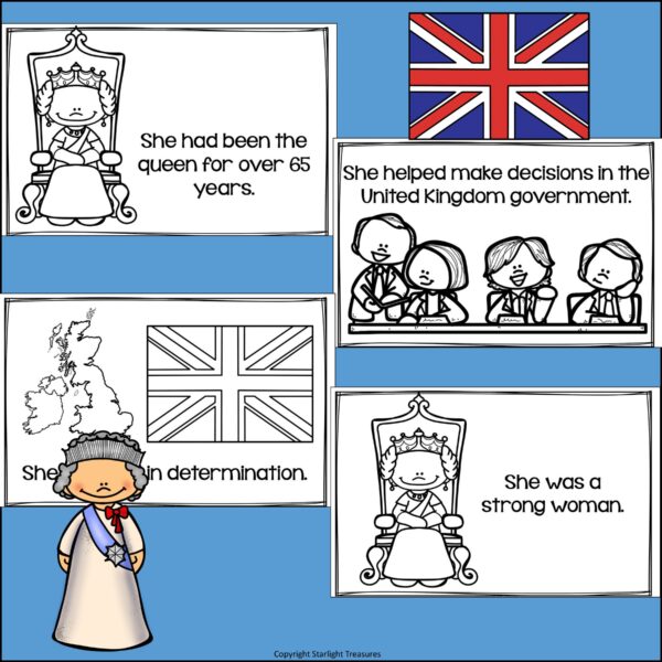 Queen Elizabeth II Mini Book for Early Readers: Women's History Month ...