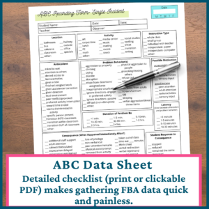 ABC Behavior Charting | Made By Teachers