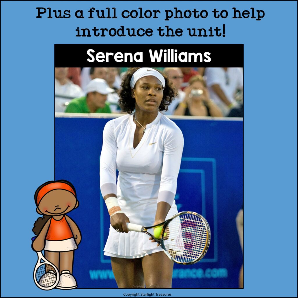 Serena Williams Mini Book for Early Readers: Women's History Month ...