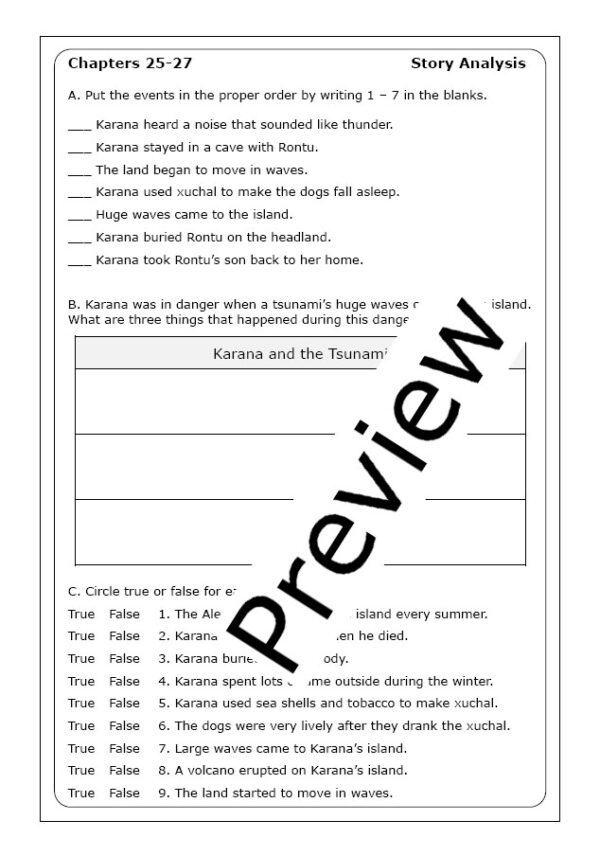 Scott O'Dell "Island of the Blue Dolphins" worksheets | Made By Teachers