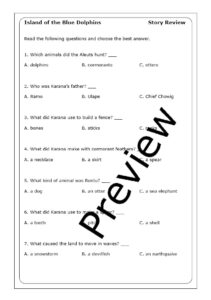 Scott O'Dell "Island of the Blue Dolphins" worksheets | Made By Teachers