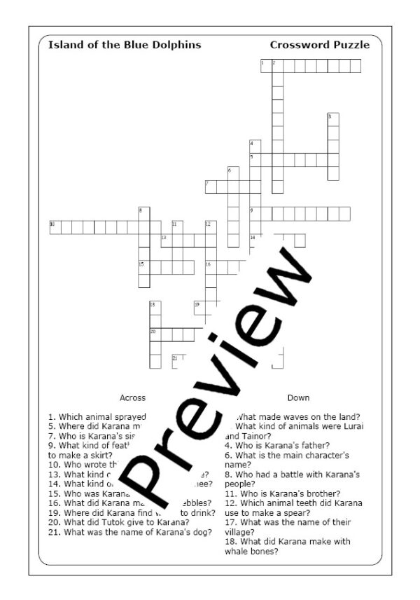 Scott O'Dell "Island of the Blue Dolphins" worksheets | Made By Teachers