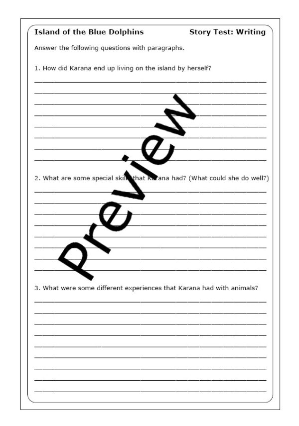 Scott O'Dell "Island of the Blue Dolphins" worksheets | Made By Teachers