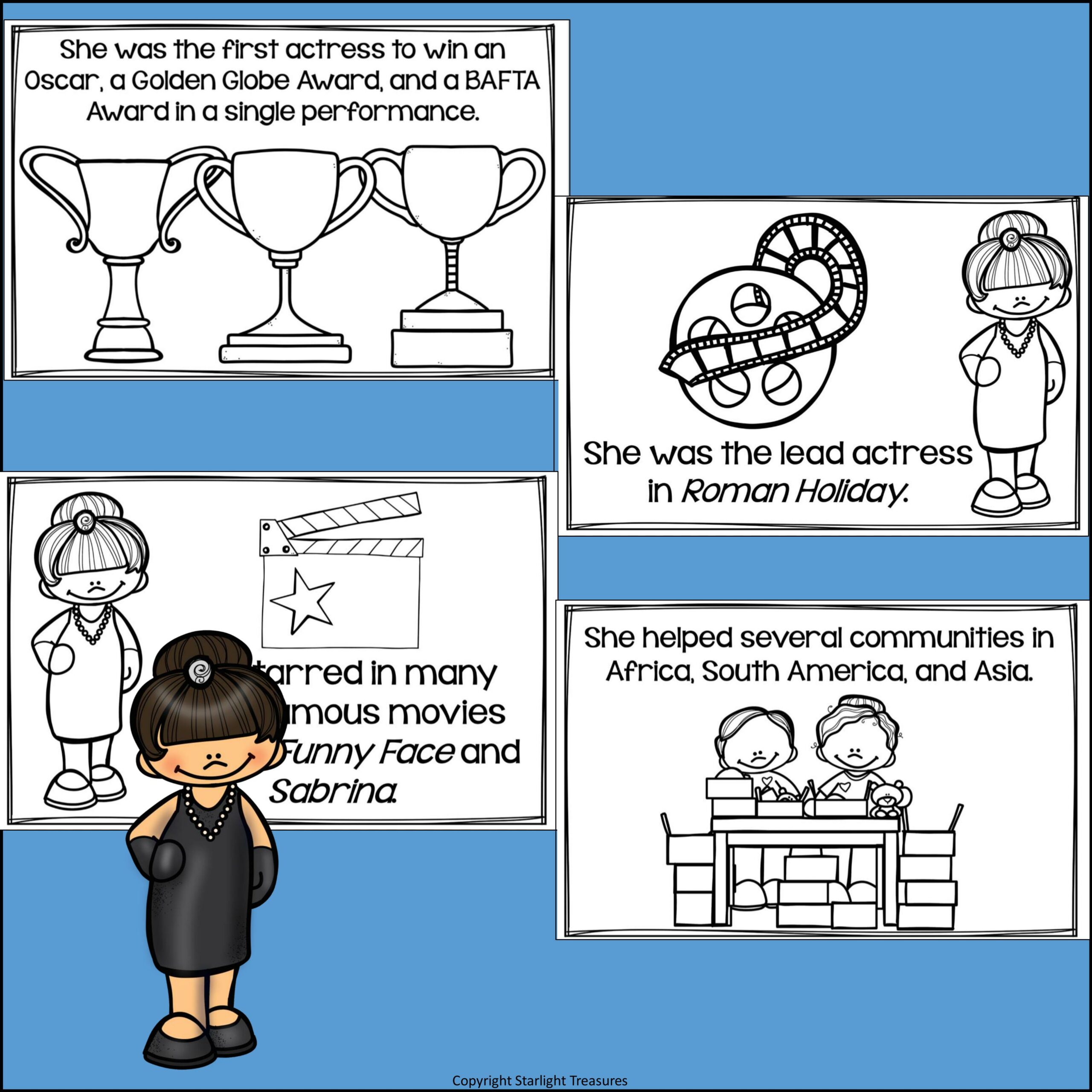 Audrey Hepburn Mini Book for Early Readers: Women's History Month ...