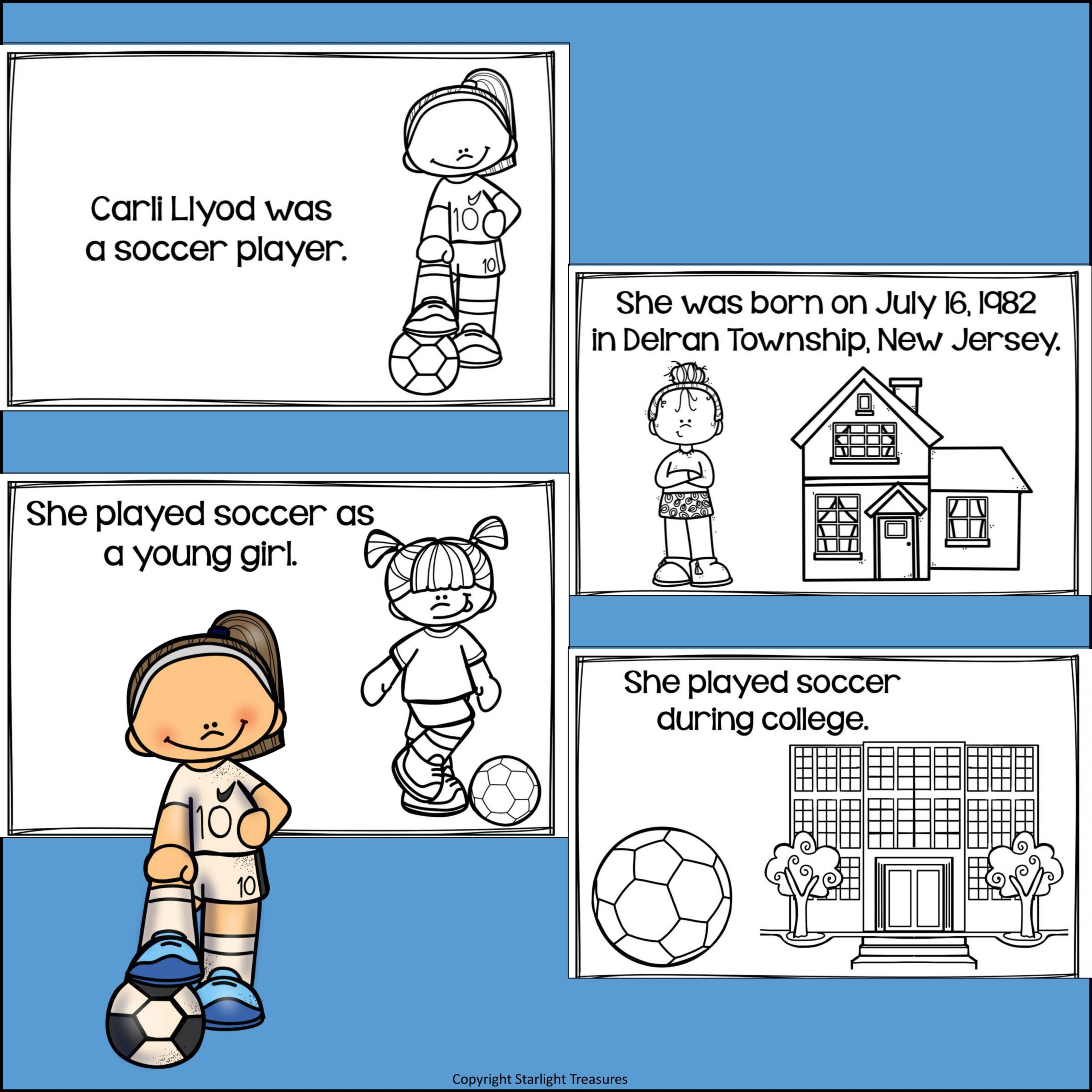 Carli Lloyd Mini Book for Early Readers: Women's History Month | Made ...