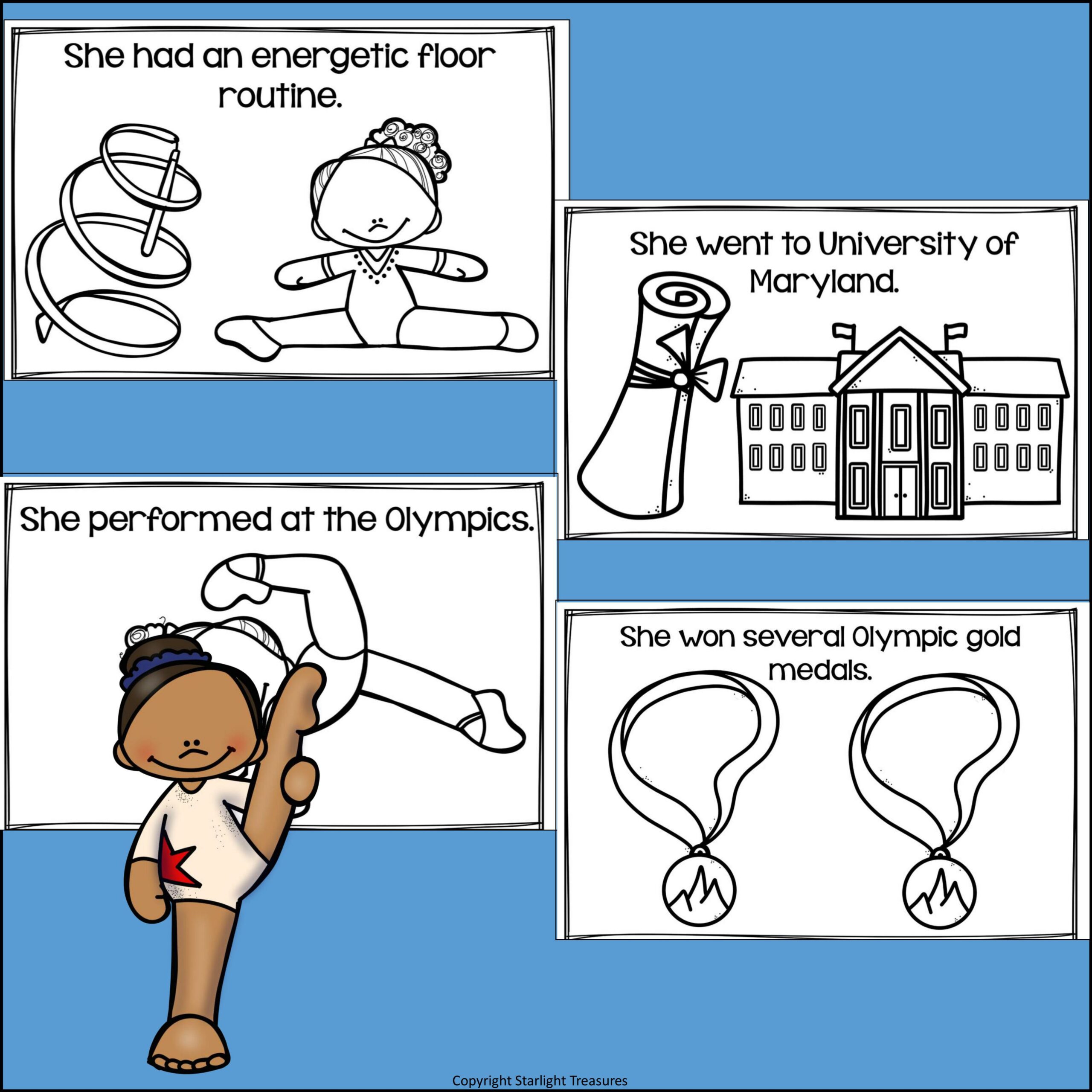 Dominique Dawes Mini Book for Early Readers: Women's History Month ...