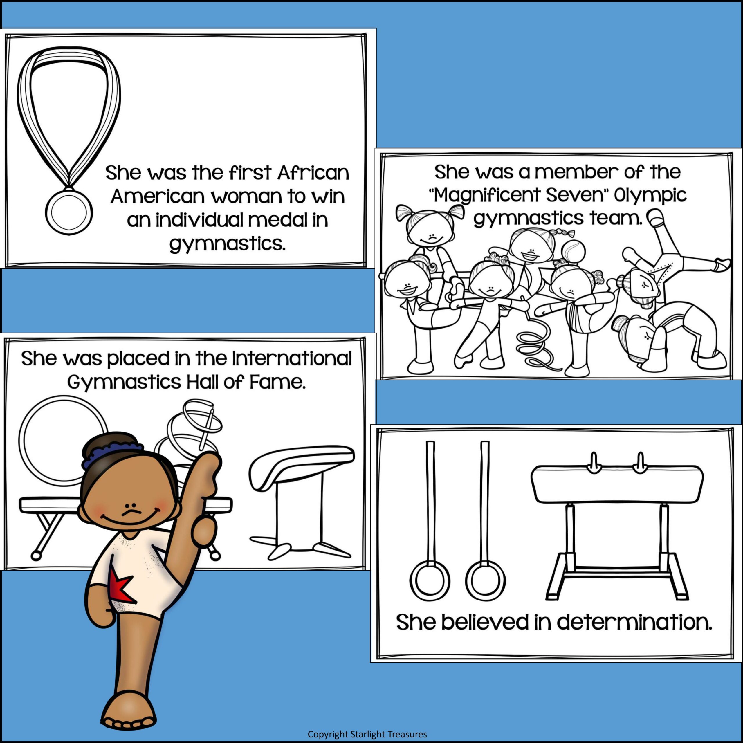 Dominique Dawes Mini Book for Early Readers: Women's History Month ...