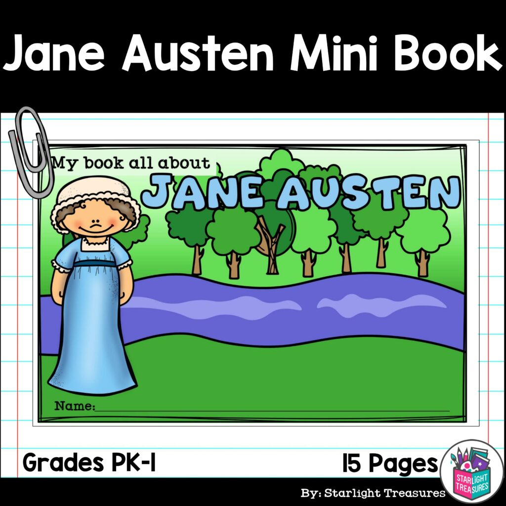 Jane Austen Mini Book for Early Readers: Women's History Month | Made ...