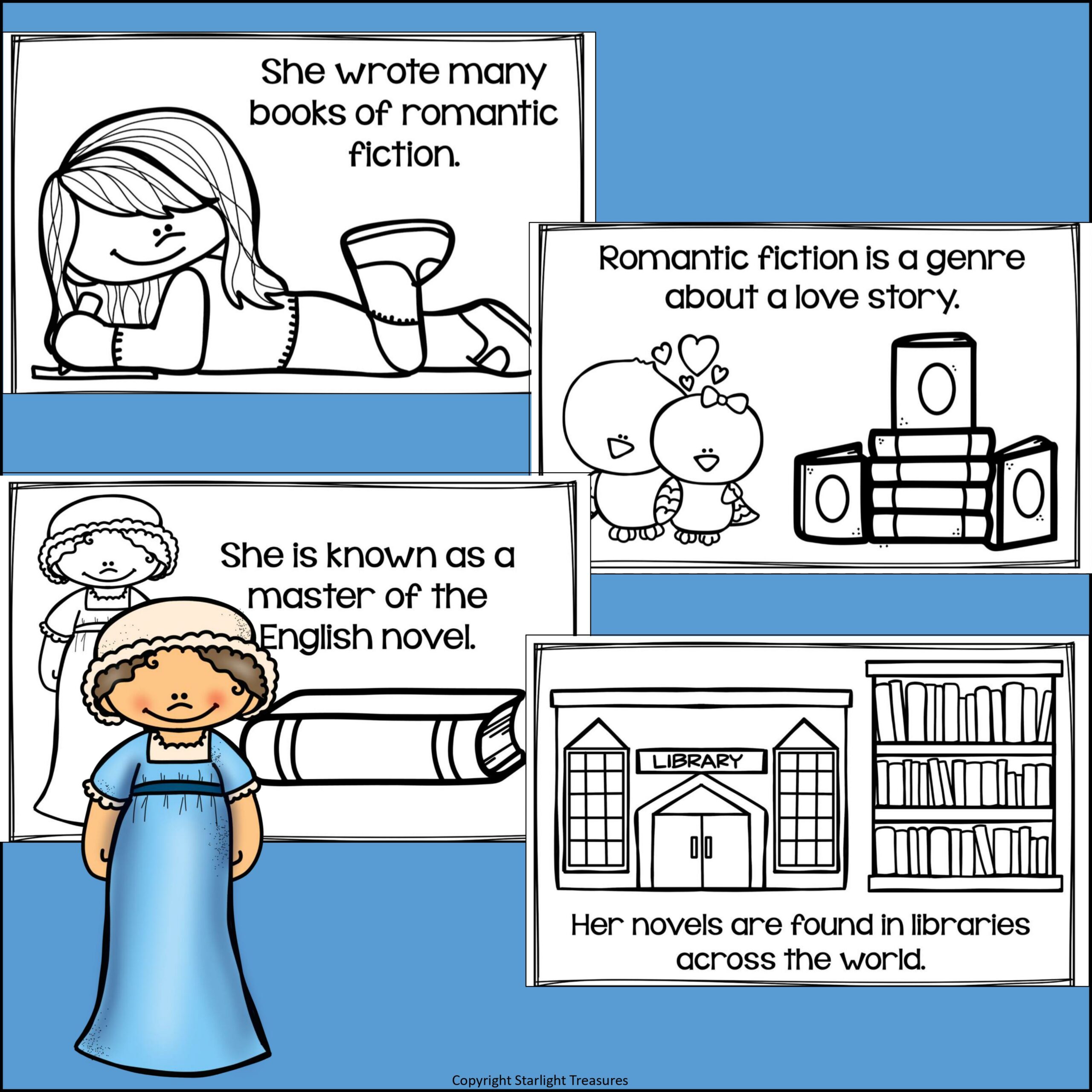 Jane Austen Mini Book for Early Readers: Women's History Month | Made ...