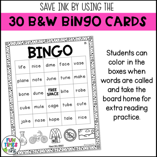 Mixed CVCe Phonics Bingo Games - No Prep CVCe Phonics Games | Made By ...