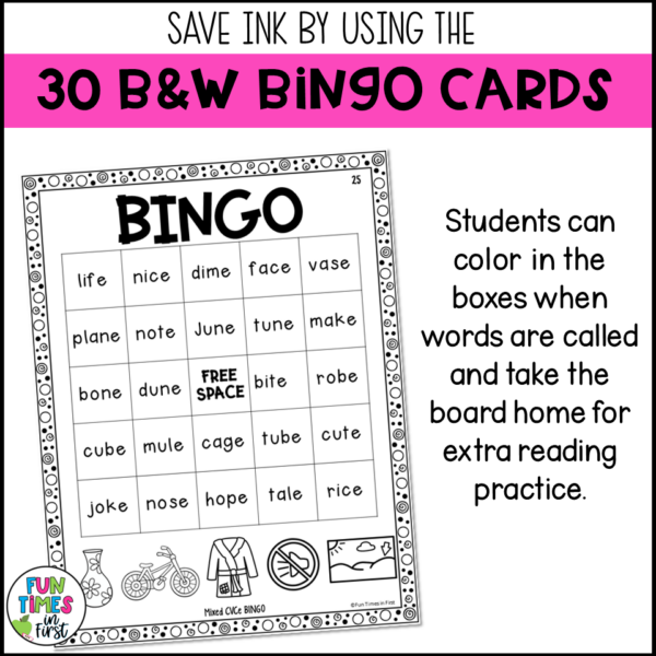 Mixed CVCe Phonics Bingo Games - No Prep CVCe Phonics Games | Made By ...