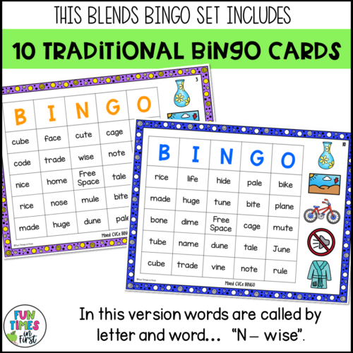 Mixed CVCe Phonics Bingo Games - No Prep CVCe Phonics Games | Made By ...