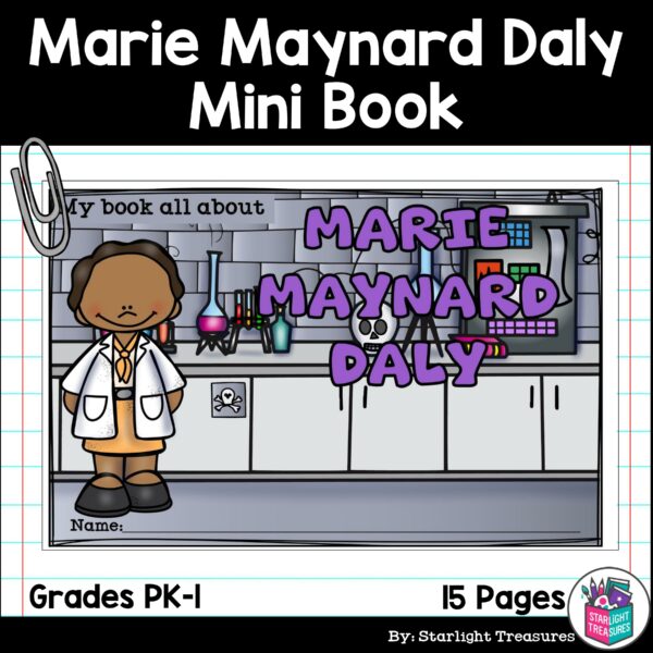 Marie Maynard Daly Mini Book for Early Readers: Women's History Month ...
