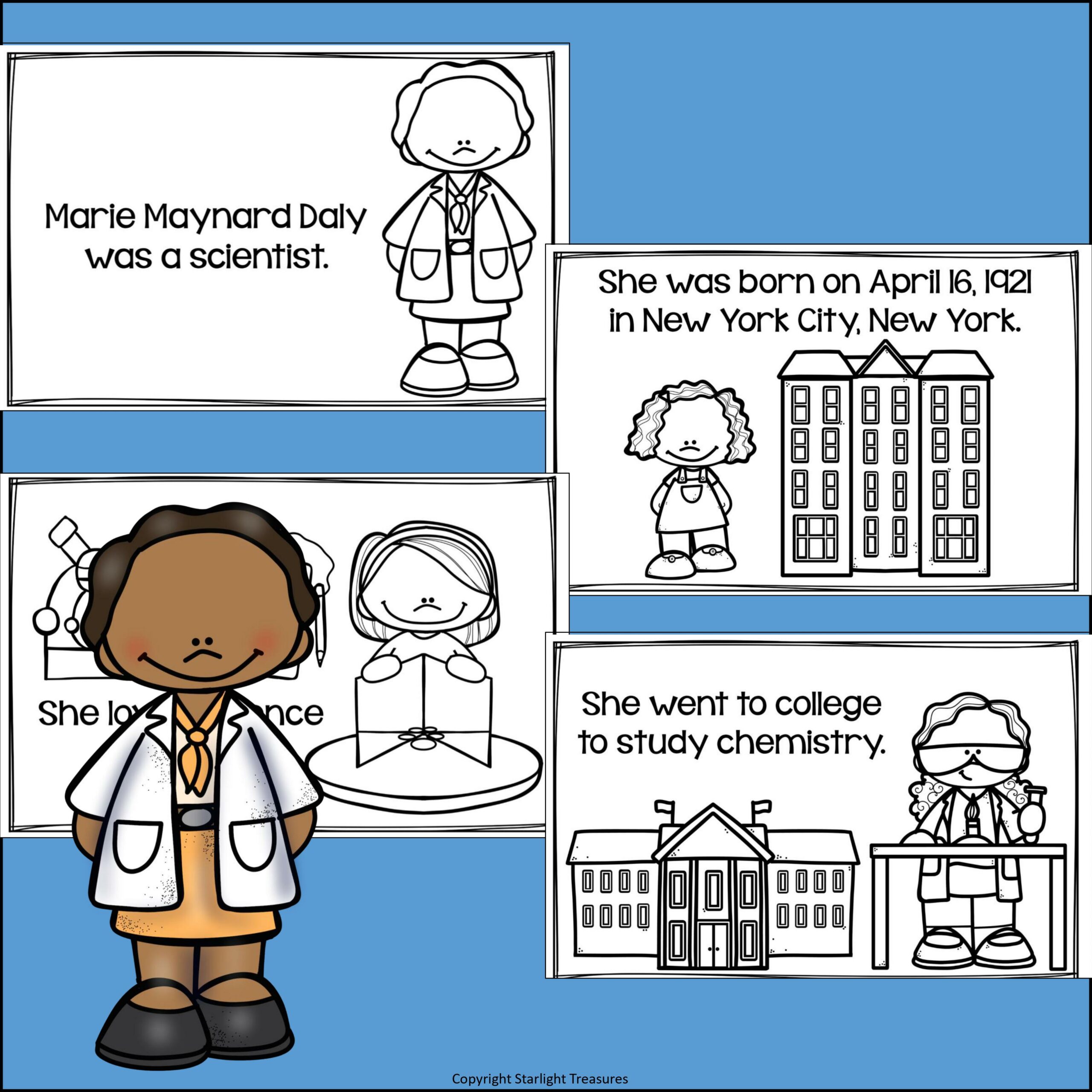 Marie Maynard Daly Mini Book for Early Readers: Women's History Month ...