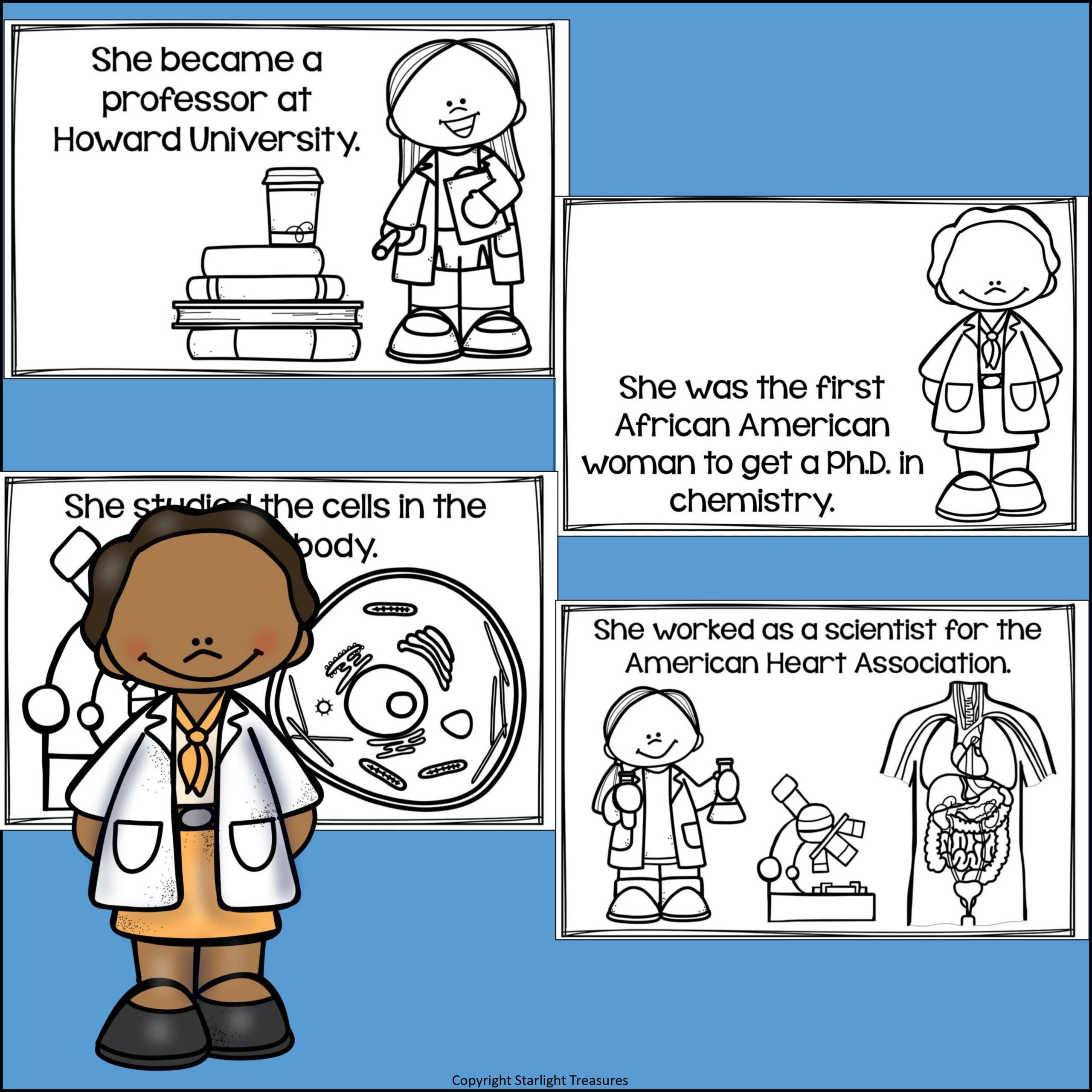 Marie Maynard Daly Mini Book for Early Readers: Women's History Month ...