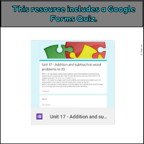 Problem Solving to 20 - Google Forms™ | Made By Teachers