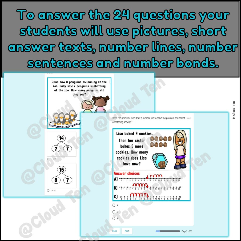 Problem Solving to 20 - Google Forms™ | Made By Teachers