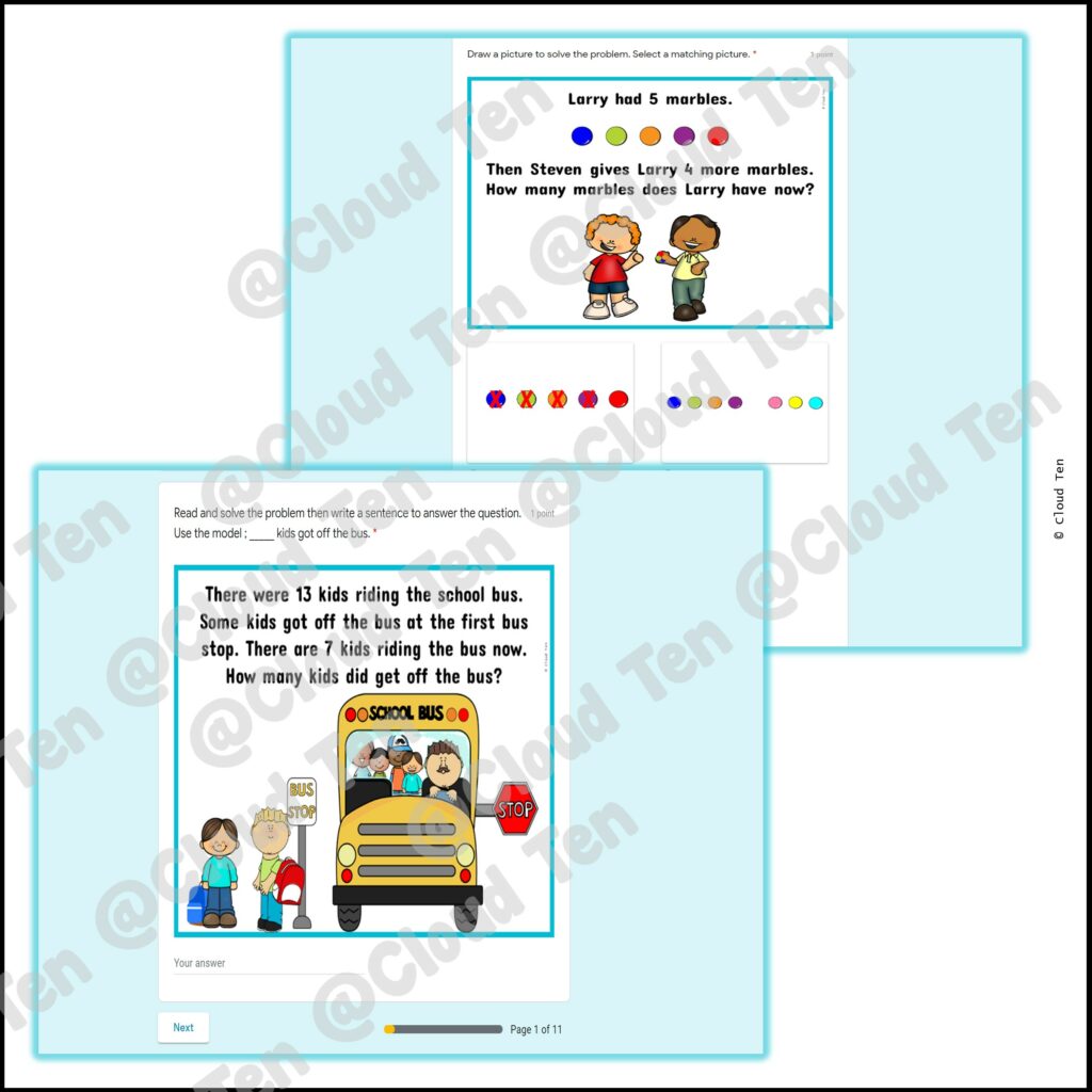 Problem Solving to 20 - Google Forms™ | Made By Teachers