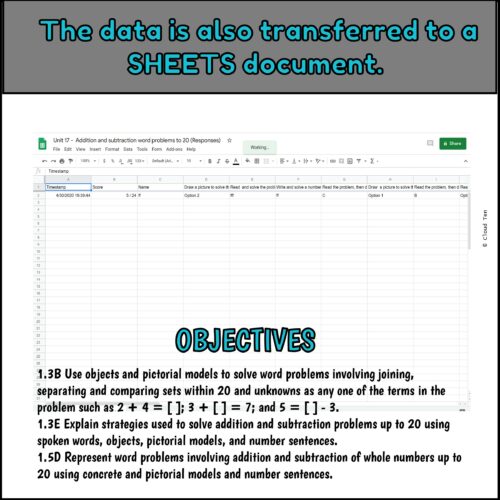 Problem Solving to 20 - Google Forms™ | Made By Teachers