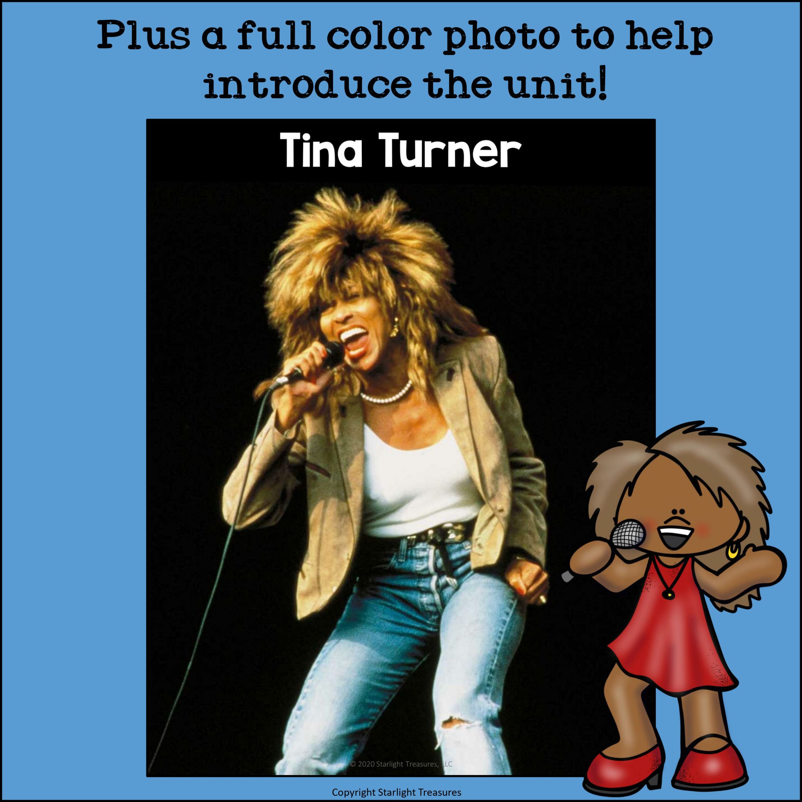 Tina Turner Mini Book for Early Readers: Women's History Month | Made ...