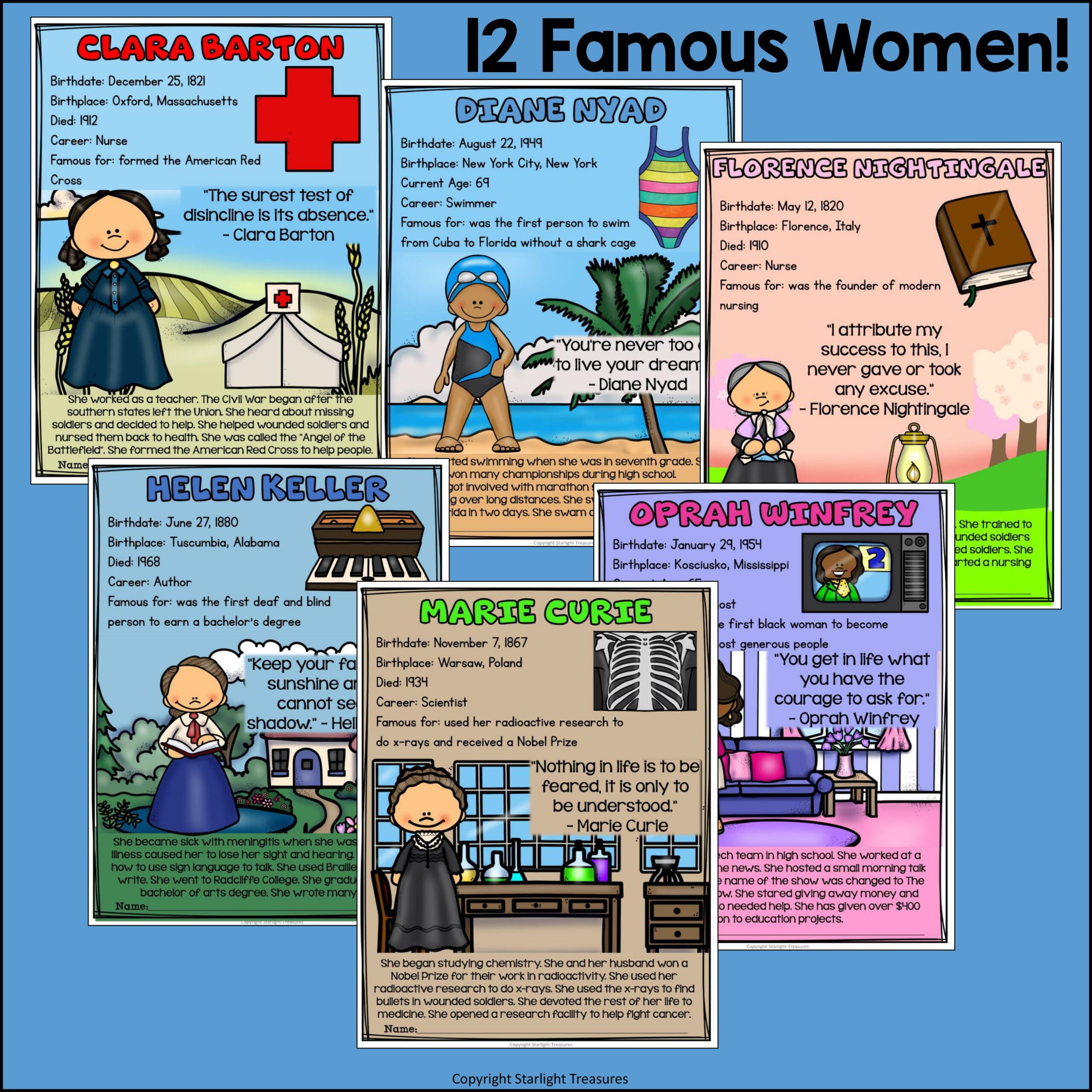 Women's History Month Fact Sheets for Early Readers #1 | Made By Teachers