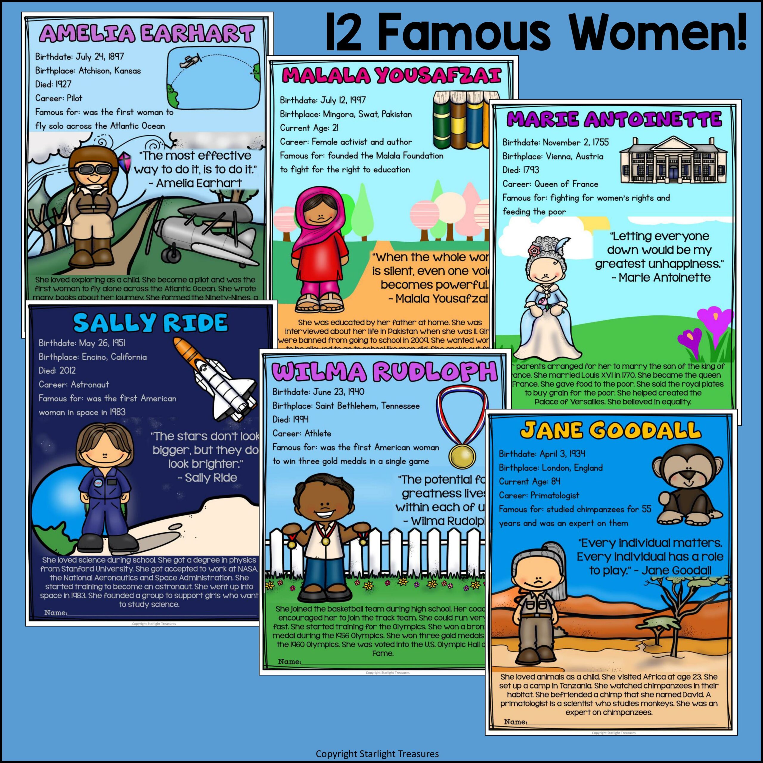 Women's History Month Fact Sheets for Early Readers #1 | Made By Teachers