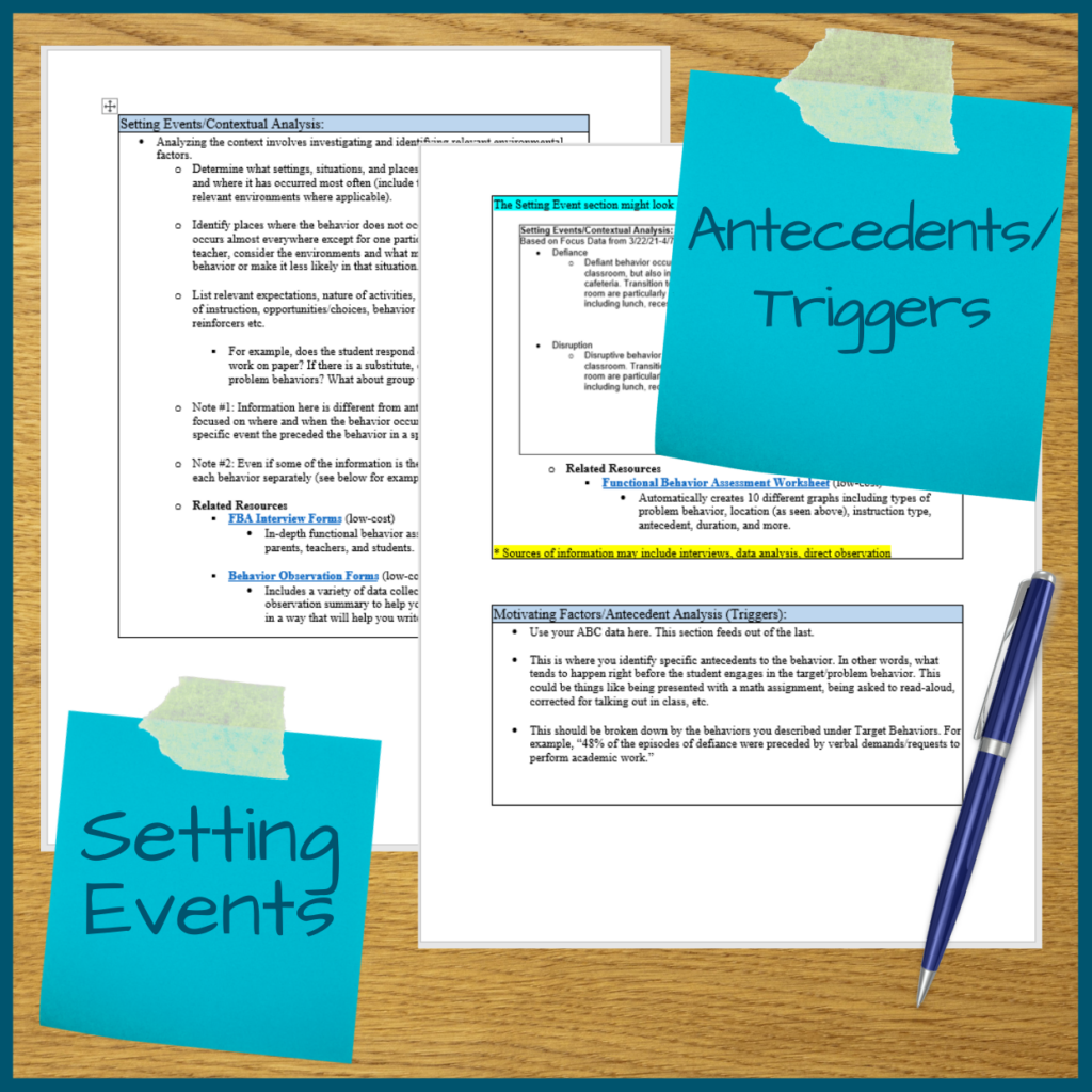 FBA Special Ed | Made By Teachers